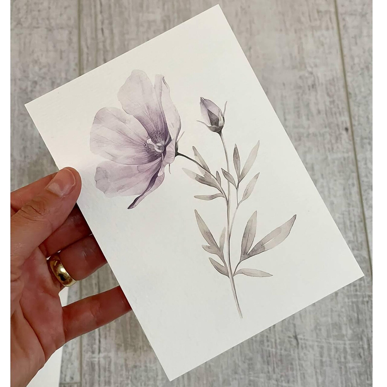 Postcard Watercolour Flowers, Floral Motive Postcards, Rainbow Flowers ...