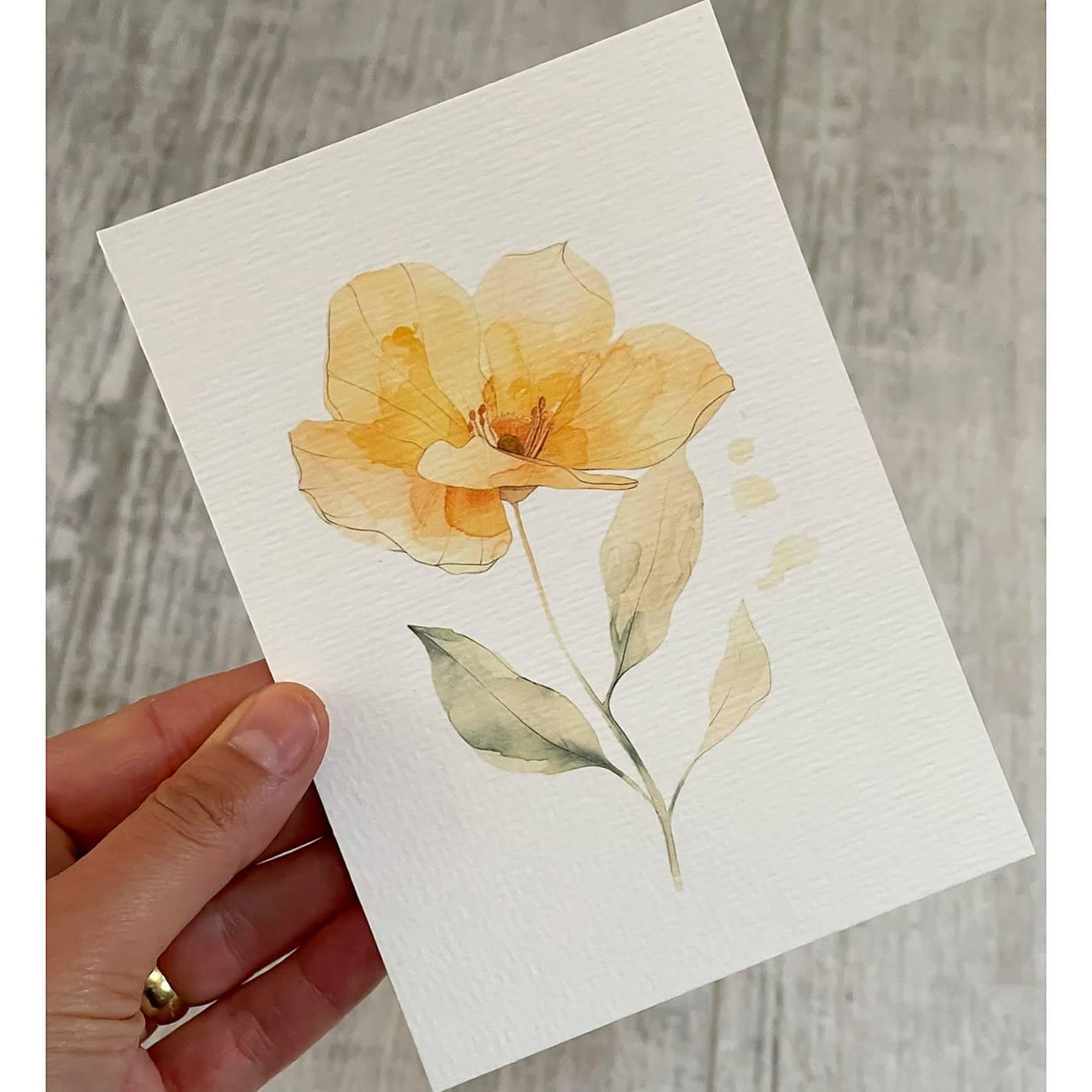 Postcard Watercolour Flowers, Floral Motive Postcards, Rainbow Flowers ...