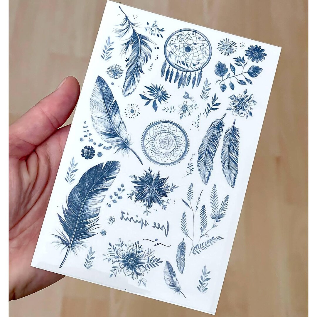 Temporary Tattoo Sheet Free Spirit, Tiny Temporary Tattoos, Bohemian ...