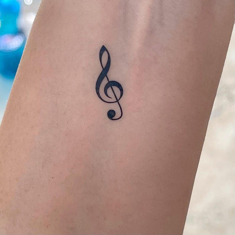 Temporary Tattoo Tremble Clef, G Clef, Musical Tattoo, Temporary Tattoo ...