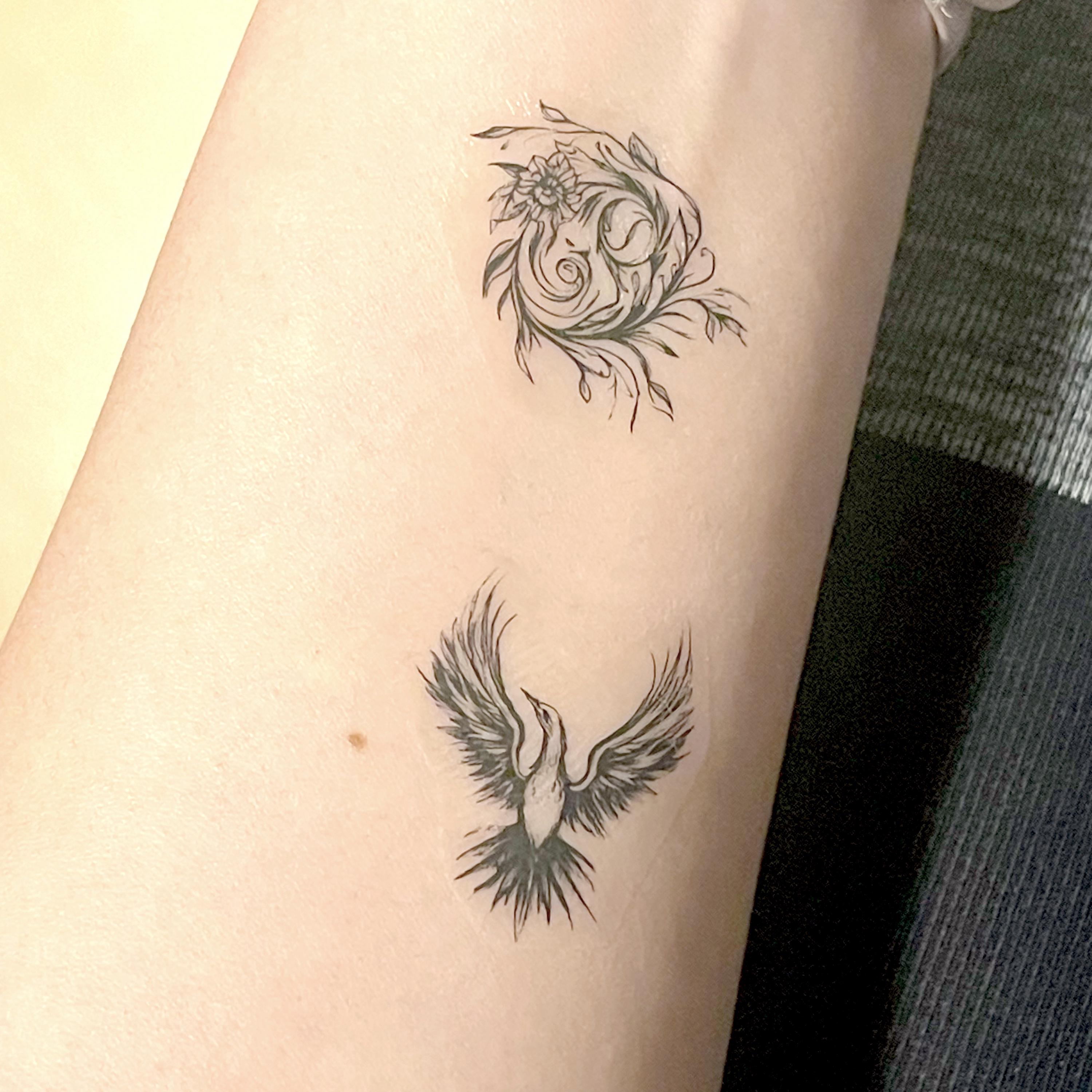 Temporary Tattoo Sheet Phoenix, Phoenix Tattoos, Tiny Tattoos, 16 ...