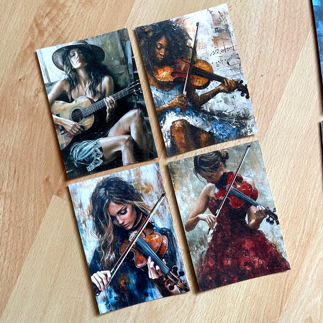 Postcards Musicians, Vintage Motive Postcards, Artwork, Greeting ...