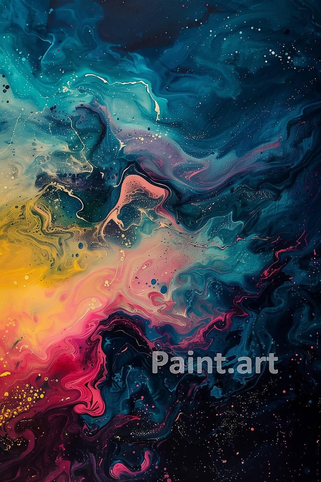 Abstract Color Explosion Art Print – Modern Home Decor (digital ...