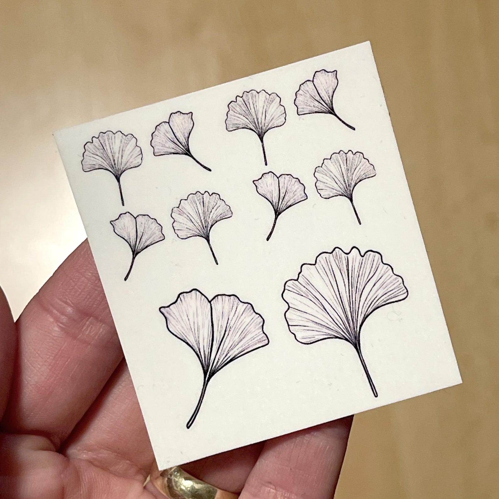 Temporary Tattoo Sheet Ginkgo, Ginkgo Tattoo Design, Tiny Tattoos ...