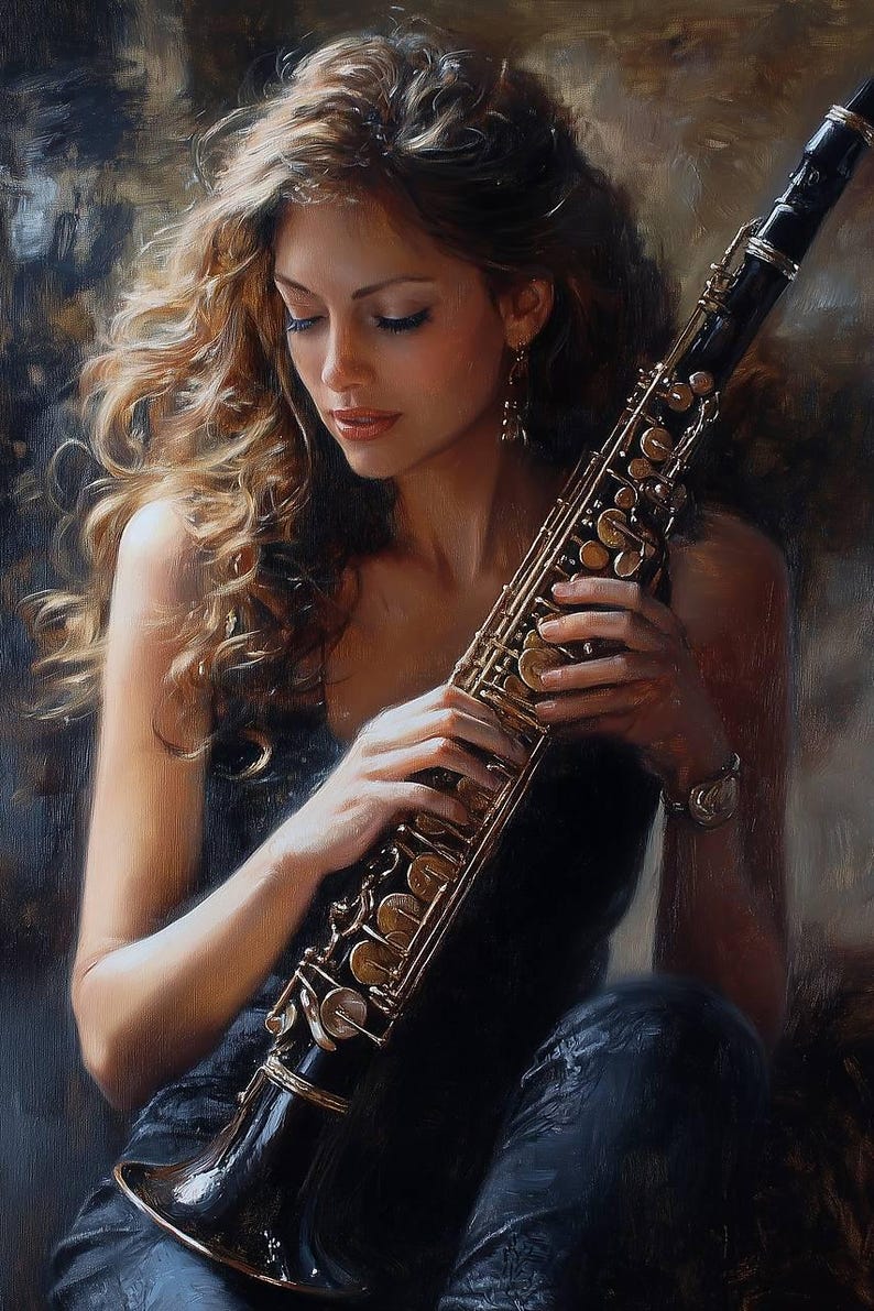 Oboe Printable Art, Digital Art, Wall Art, Music Home Decor, Digital ...