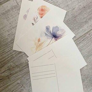 Postcard Watercolour Flowers, Floral Motive Postcards, Rainbow Flowers ...