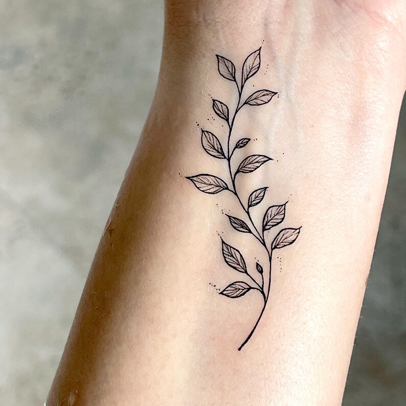 Temporary Tattoo Sheet Leaves Twig, Leaves Tattoos, Tiny Tattoos ...