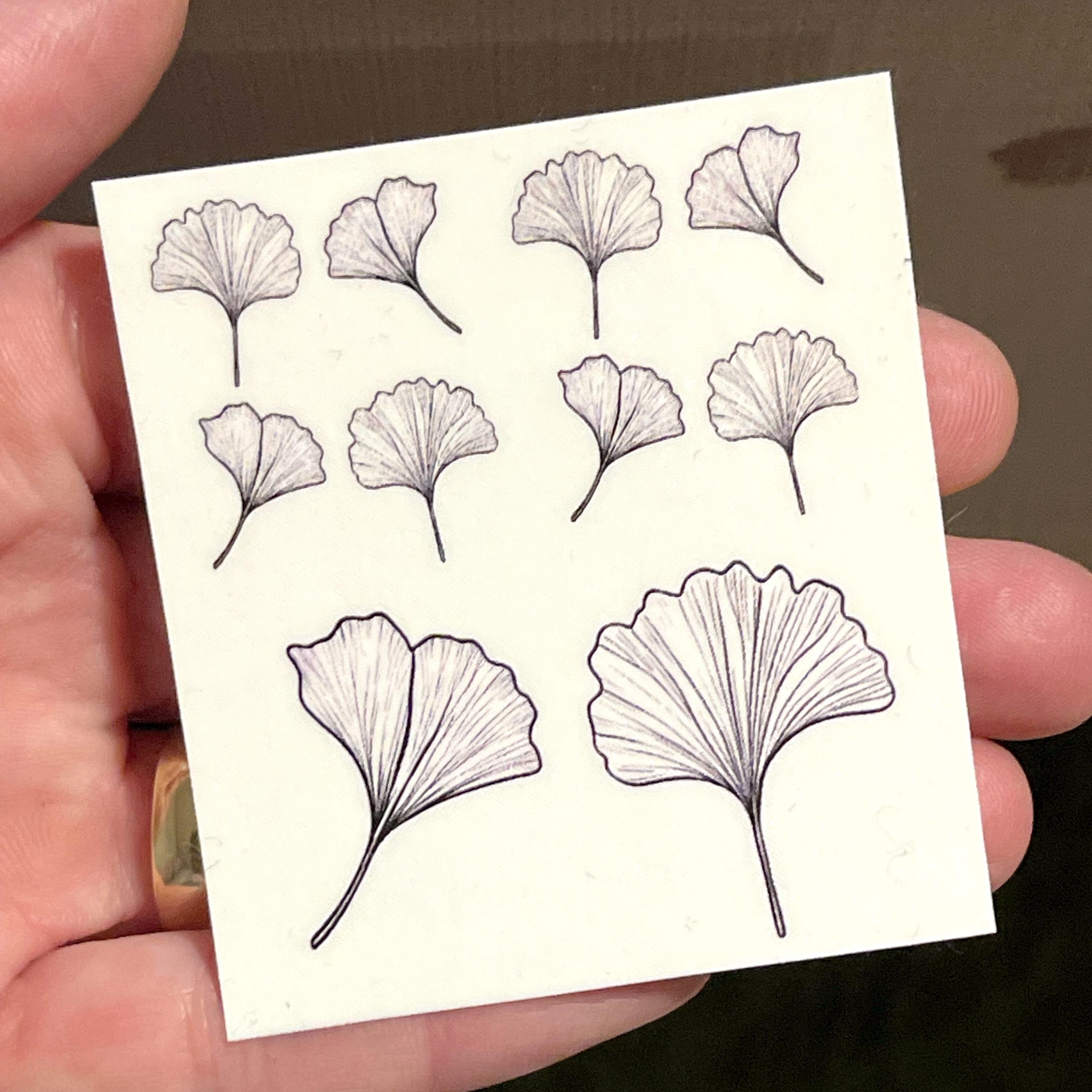 Temporary Tattoo Sheet Ginkgo, Ginkgo Tattoo Design, Tiny Tattoos ...