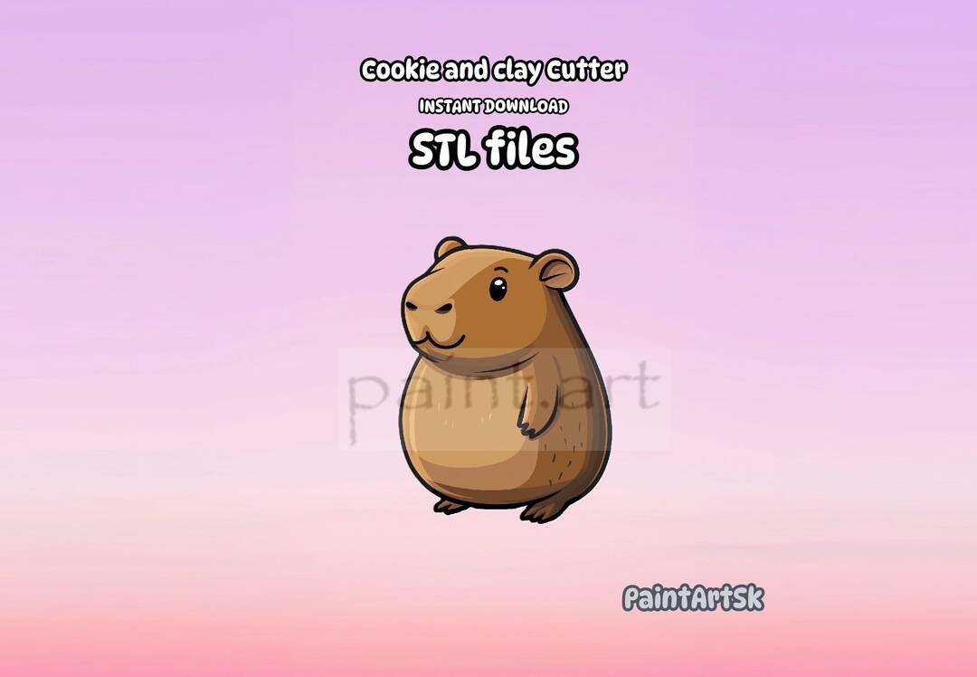 Capybara Shape Cookie Cutter, STL File Download, STL Cookie Cutter File ...