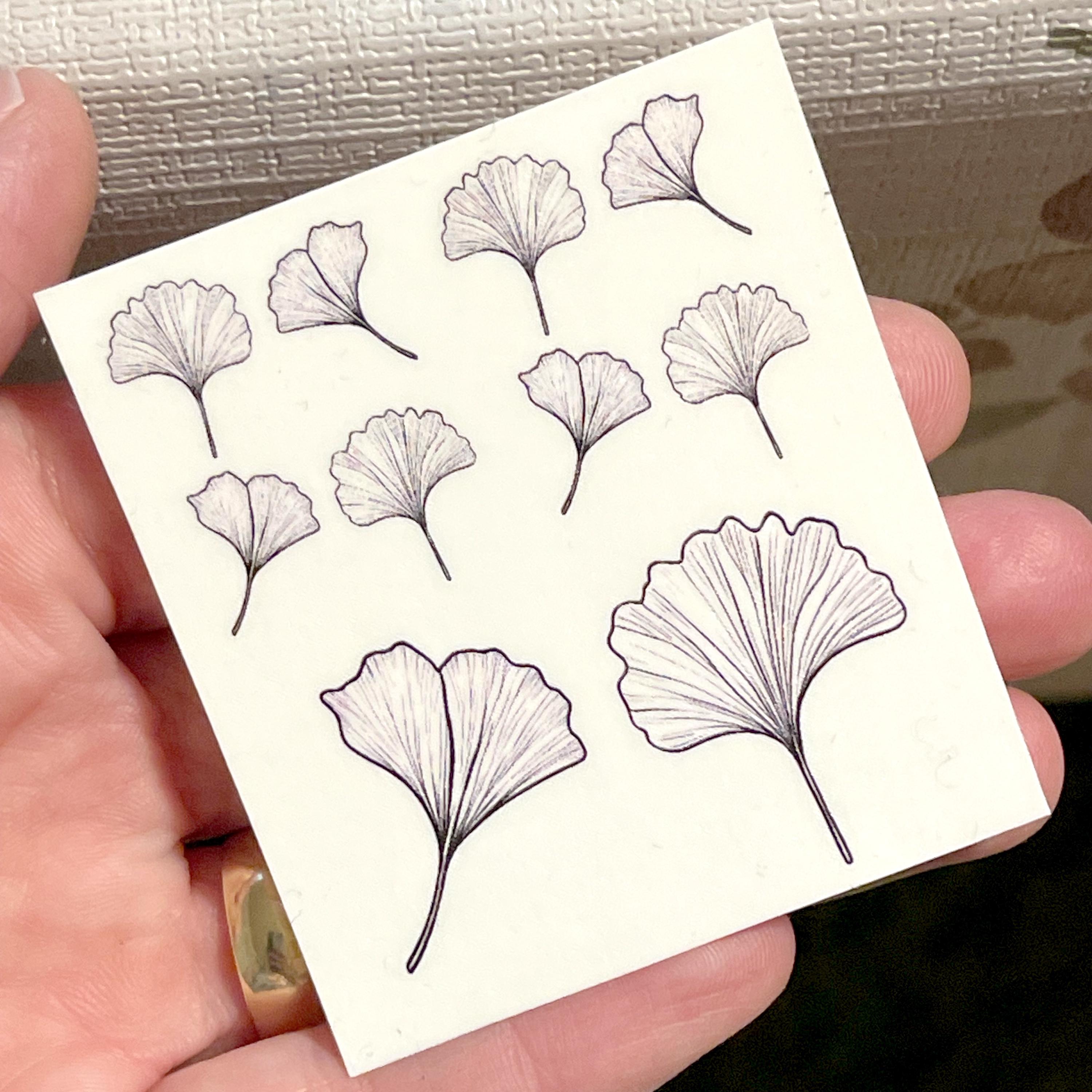 Temporary Tattoo Sheet Ginkgo, Ginkgo Tattoo Design, Tiny Tattoos ...