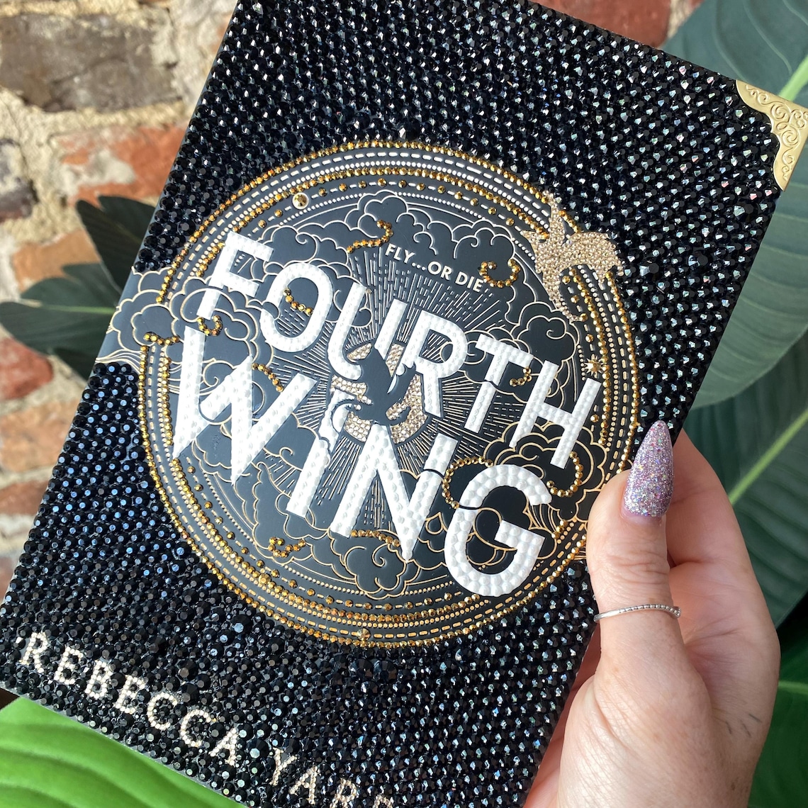 Blinged Fourth Wing - Rhinestoned Book, Bedazzled Book - Etsy