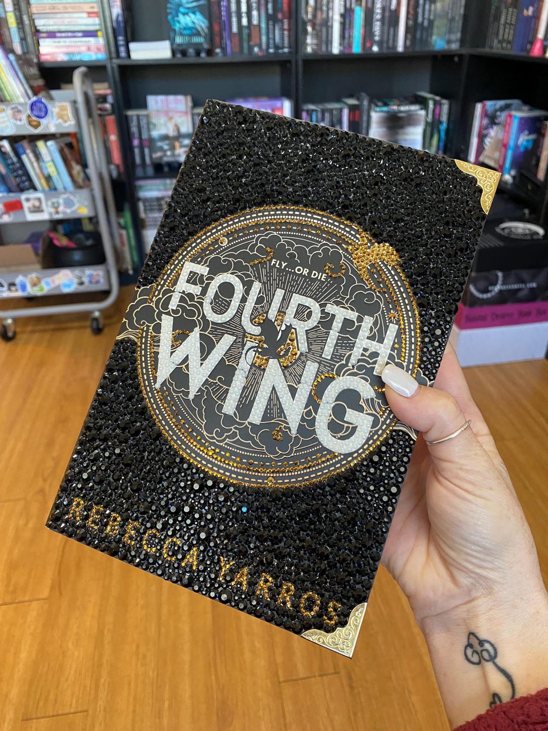 Blinged Fourth Wing - Rhinestoned Book, Bedazzled Book - Etsy