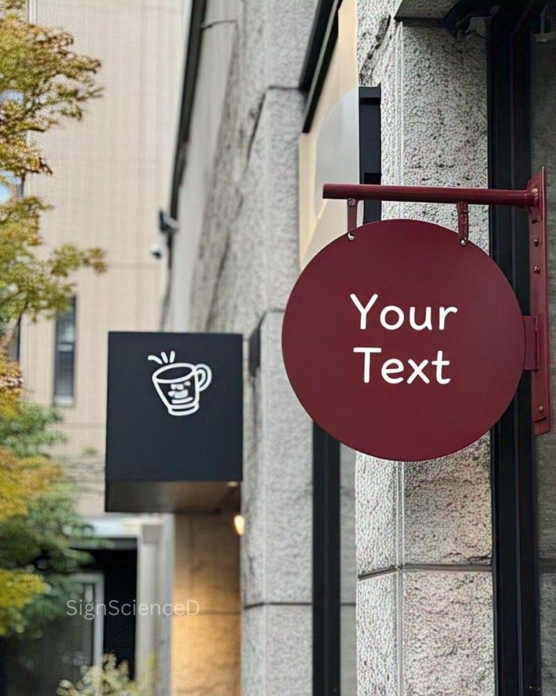 Custom Blade Sign, 2d Hanging Store Sign, Double Sided Metal Sign, Side ...