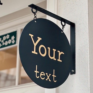Double Sided Metal Blade Sign-storefront Sign-hanging Metal Sign-shop ...