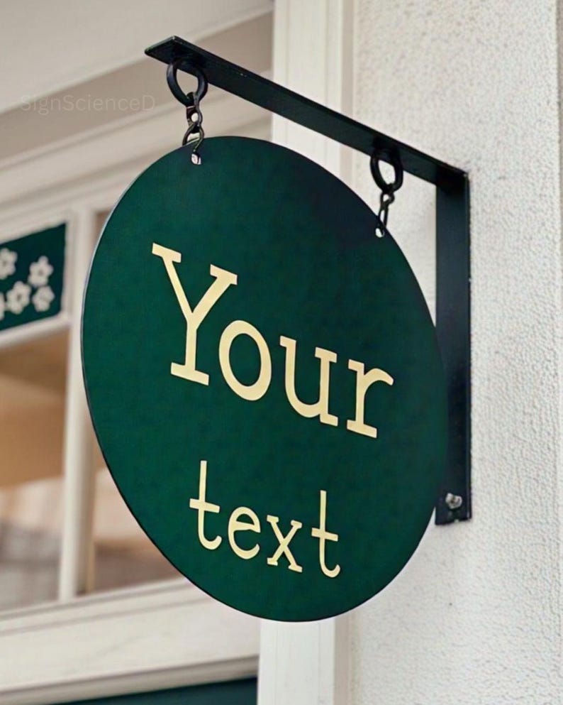 Custom Blade Sign, 2d Hanging Store Sign, Double Sided Metal Sign, Side ...