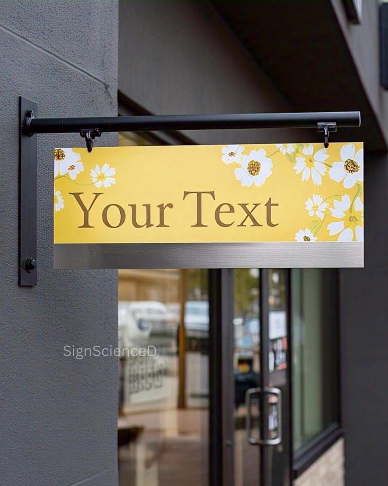 Custom Blade Sign, 2d Hanging Store Sign, Double Sided Metal Sign, Side ...