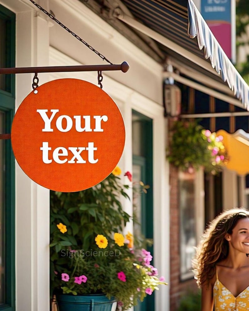 Custom Blade Sign, 2d Hanging Store Sign, Double Sided Metal Sign, Side ...