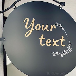 Double Sided Metal Blade Sign-storefront Sign-hanging Metal Sign-shop ...