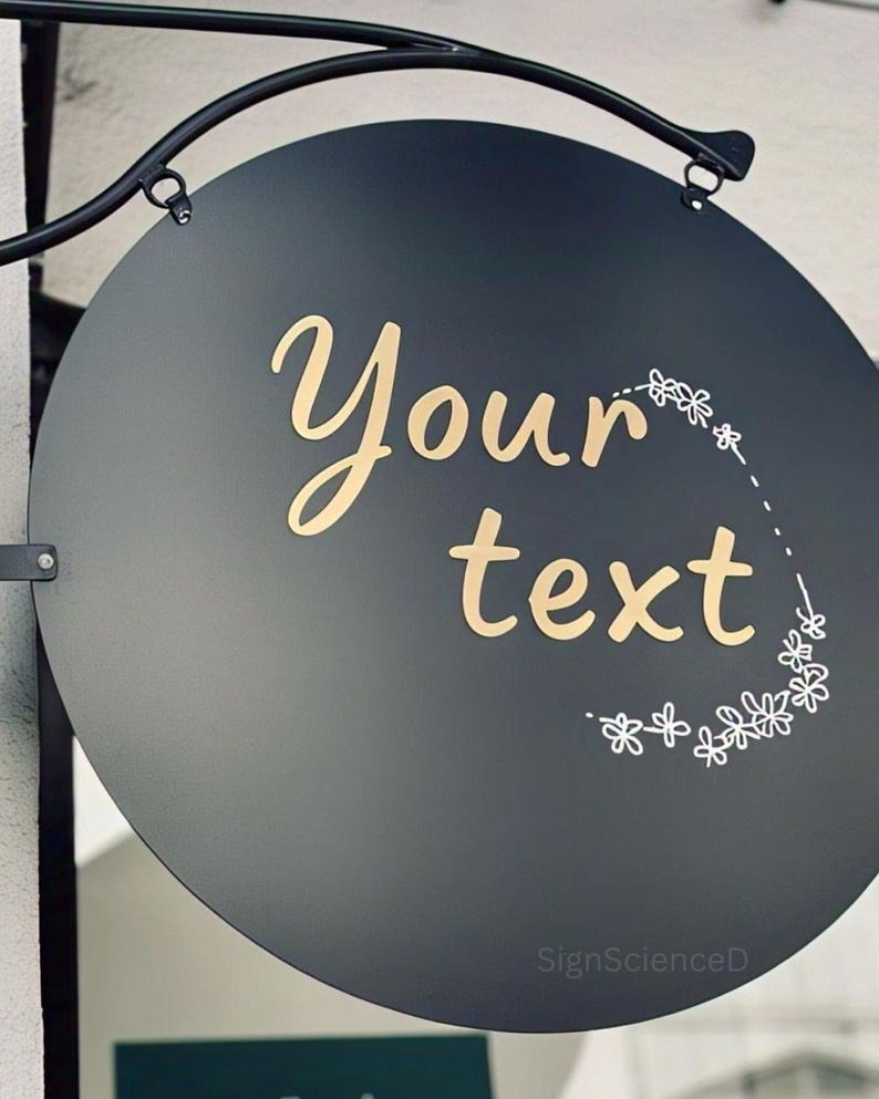 Custom Blade Sign, 2d Hanging Store Sign, Double Sided Metal Sign, Side ...