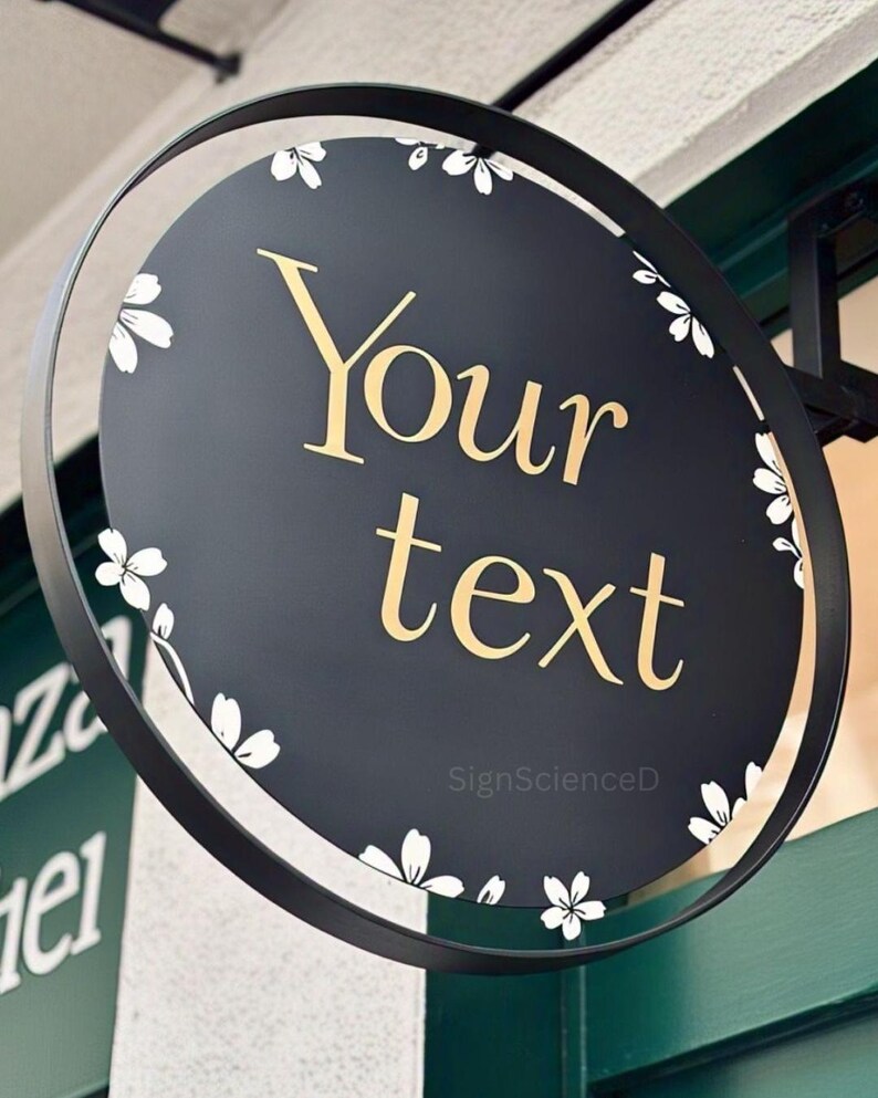 Custom Blade Sign, 2d Hanging Store Sign, Double Sided Metal Sign, Side ...