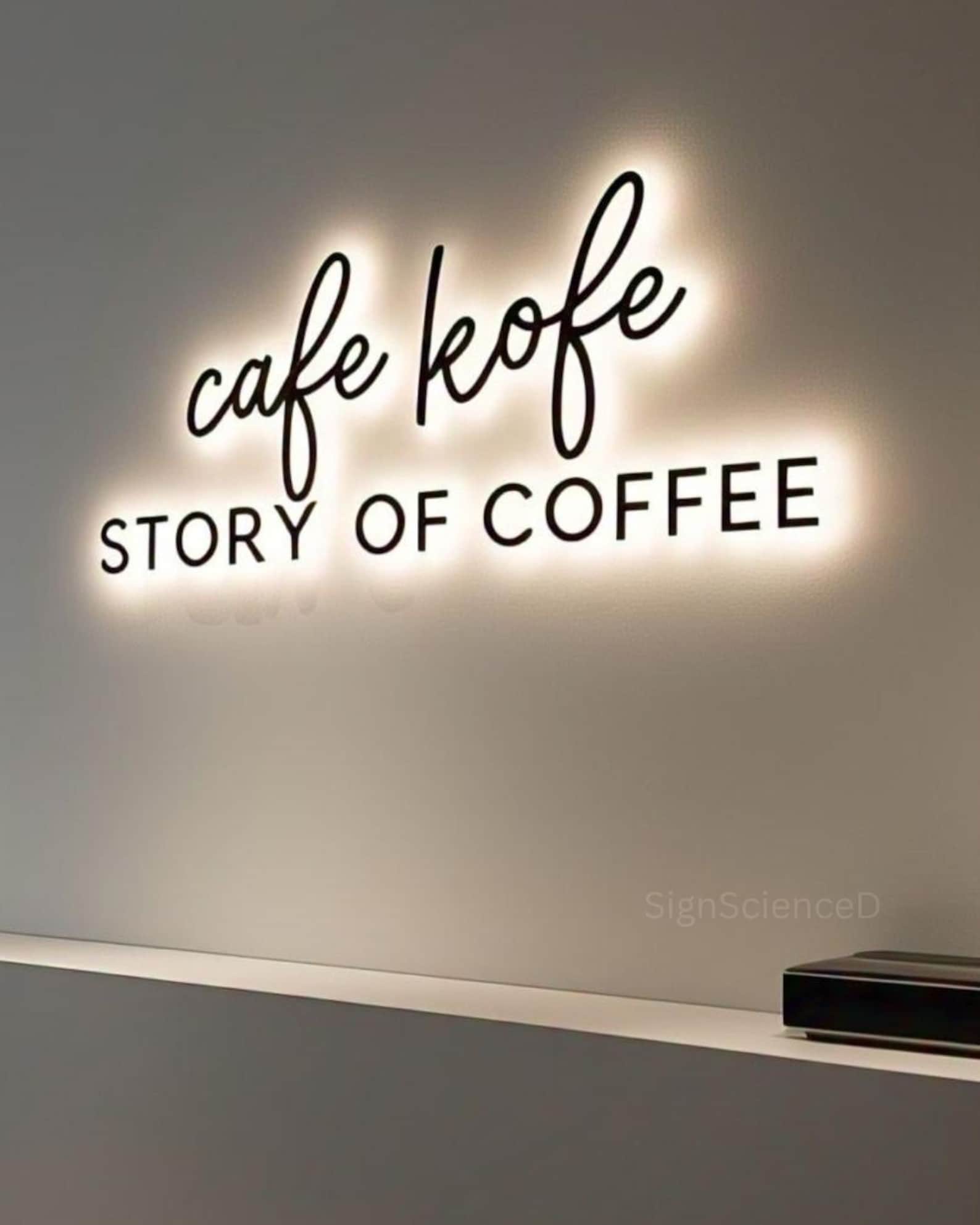 Custom LED Metal Business Sign, Light up Company Name, Shop Logo - Etsy