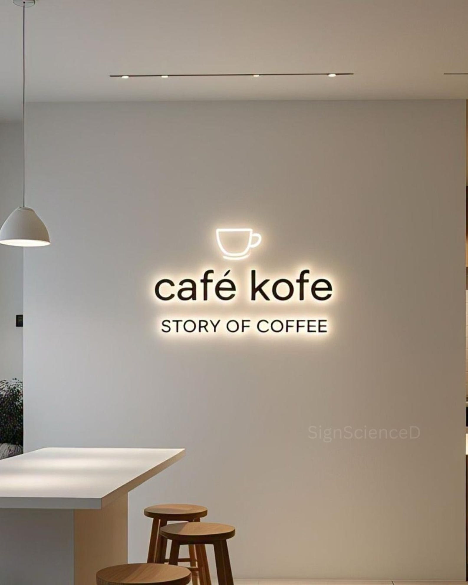 LED Metal Company Name, Business Sign, Light up Metal Letters, Business ...