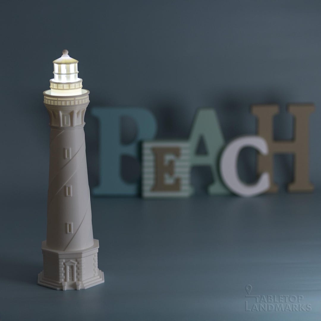 Night Lamp Cape Hatteras Lighthouse Tea Light Holder Coastal Decor ...
