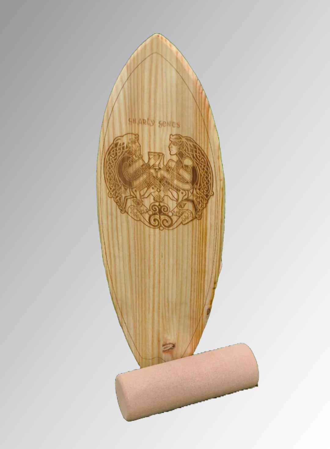 Wooden Balance Board With Cork Roll and Support Frame. Custom Design ...