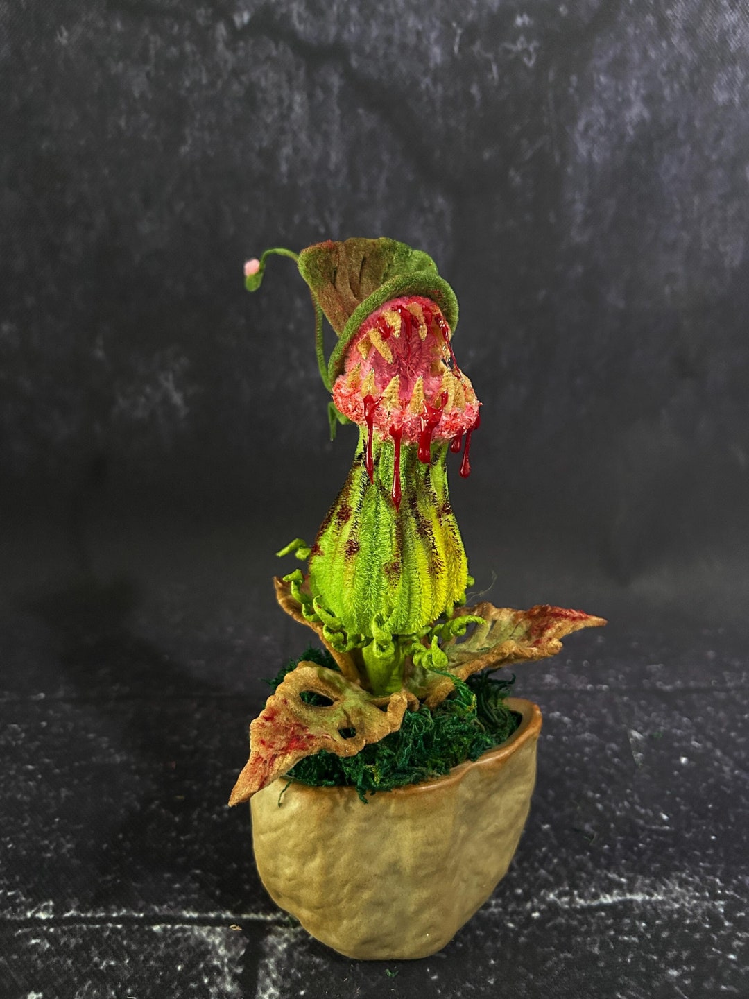 Green Sprout Monster | Killer Plant Crochet Decor | Si-fi | Handmade ...