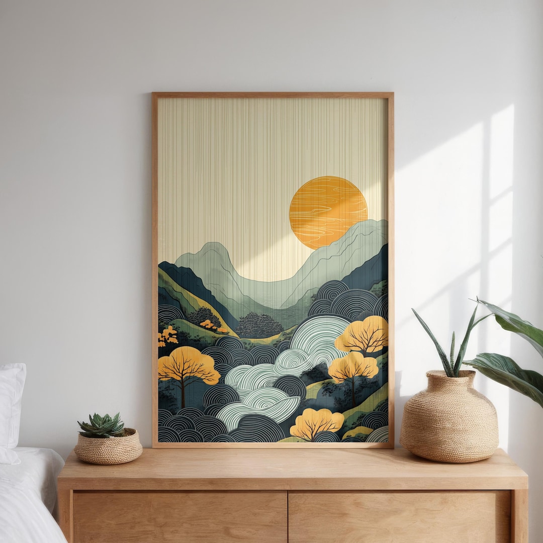 Hokusai Ukiyo-e Japanese Landscape Mountain Wall Art Landscape Poster ...