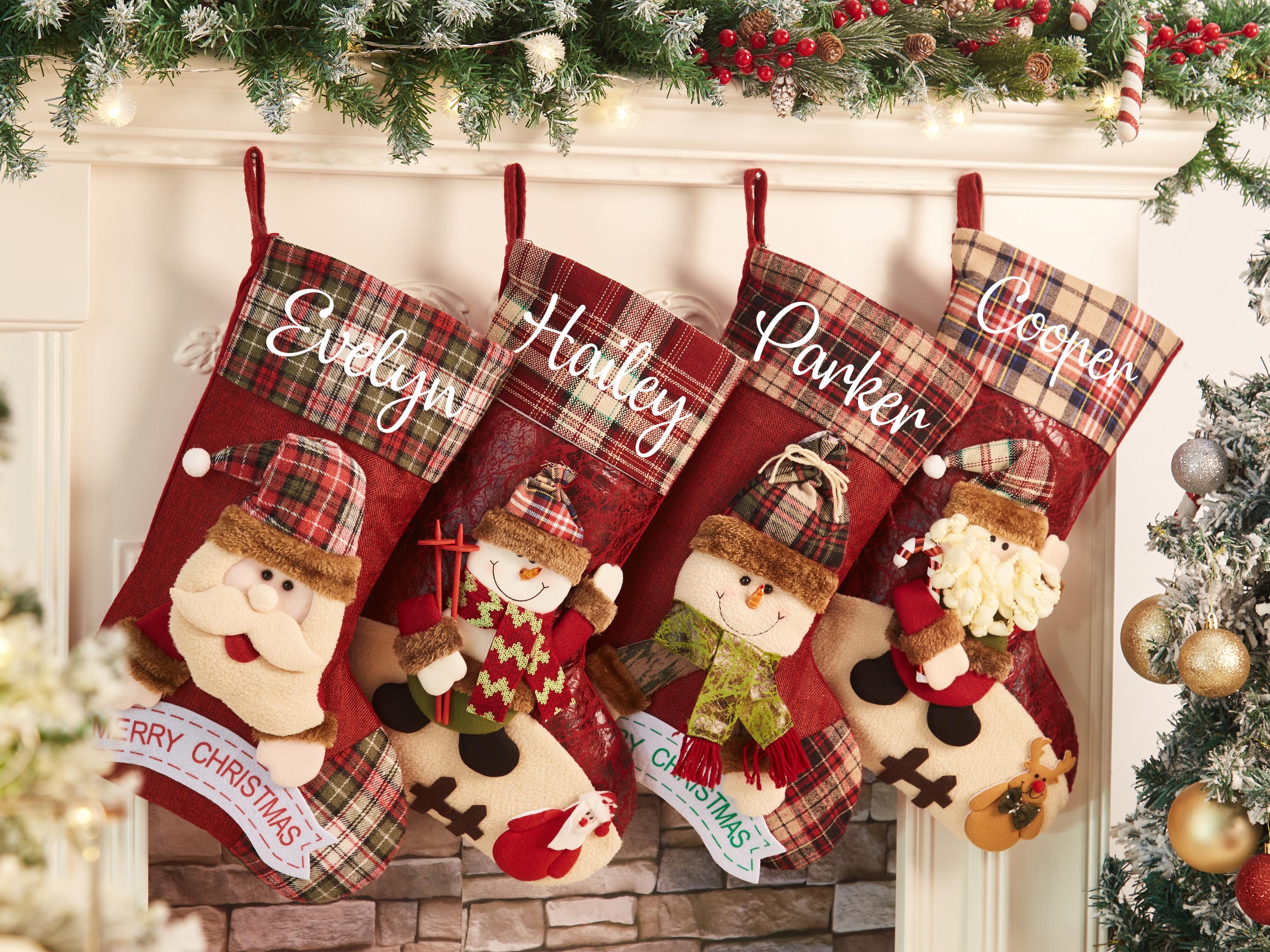 3D Christmas Stocking Personalized Stockings With Name Family Stocking ...