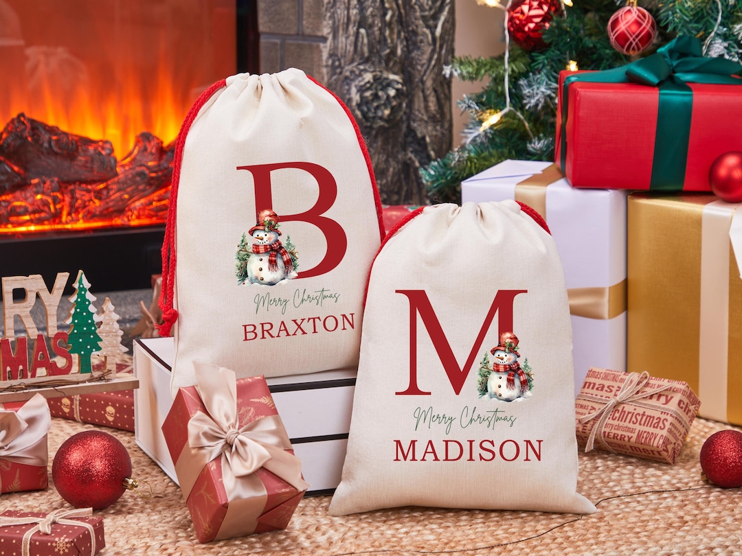 Christmas Bag With Name,personalized Christmas Bag for Presents ...