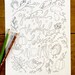 Thankful, Grateful, Blessed Coloring Page - Etsy