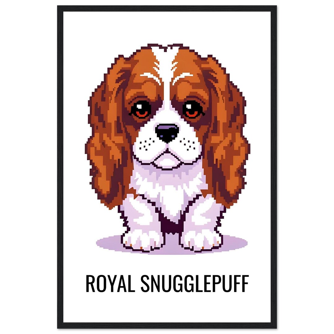 Pixel Art Cavalier King Charles Spaniel – "royal Snugglepuff" | Funny ...
