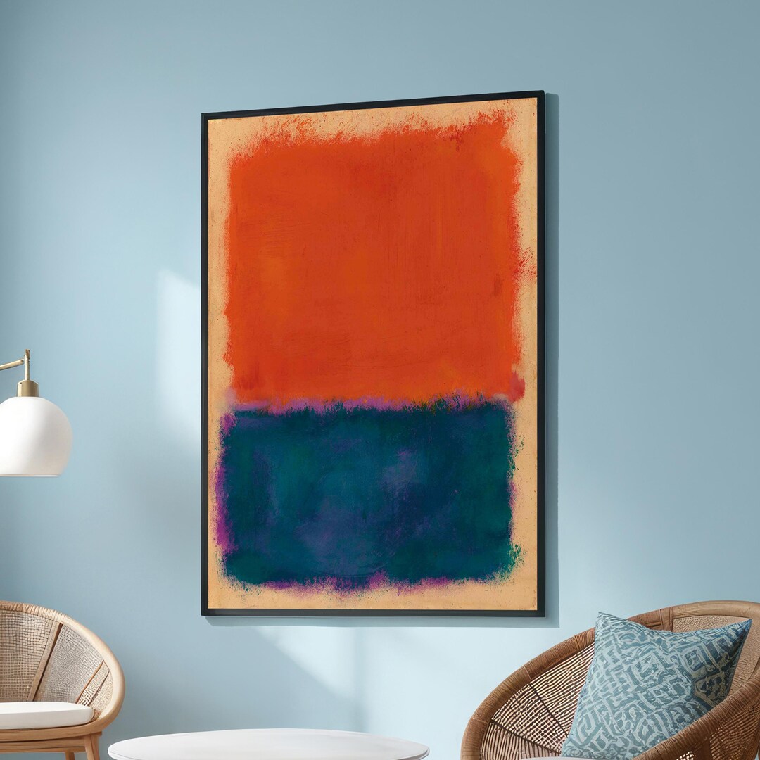 Mark Rothko Color Field Abstract - Orange and Blue Purple Wall Art ...
