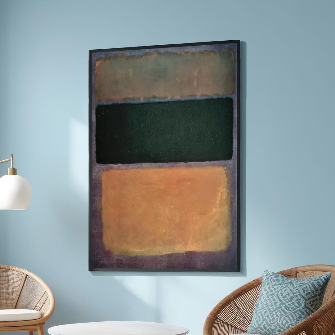Mark Rothko Inspired Abstract Green and Beige Color Block Painting ...