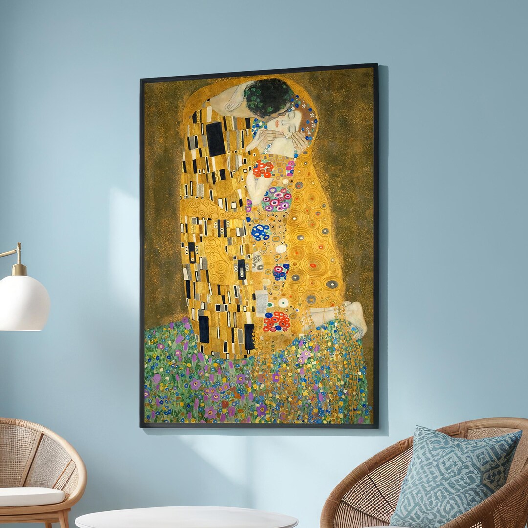 Gustav Klimt the Kiss - Golden Period Symbolist - Nouveau Romantic ...