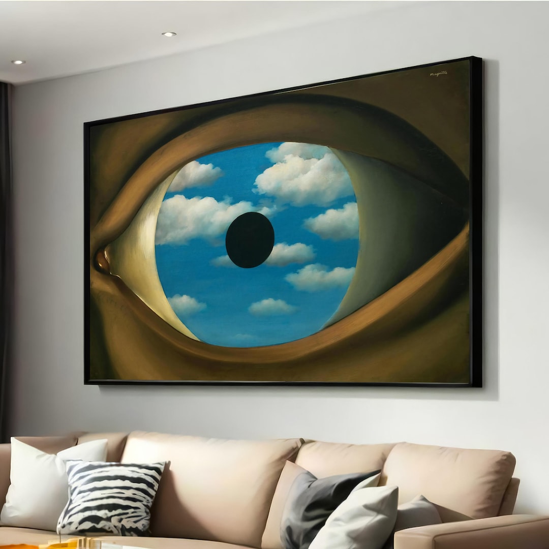 René Magritte the False Mirror - Surreal Eye With Sky Reflection ...