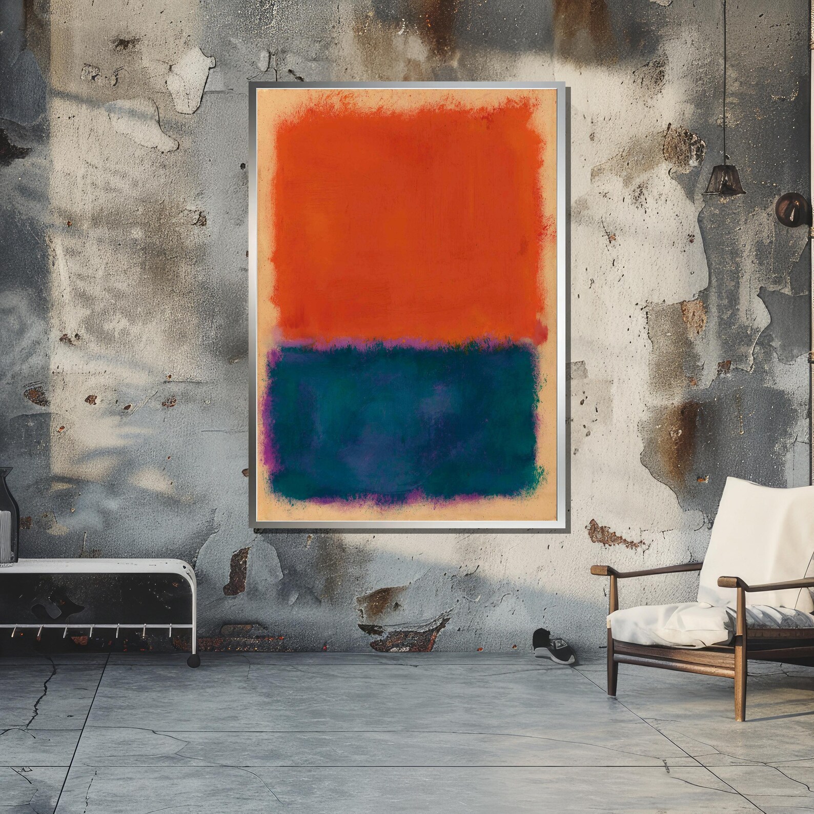 Mark Rothko Color Field Abstract - Orange and Blue Purple Wall Art ...