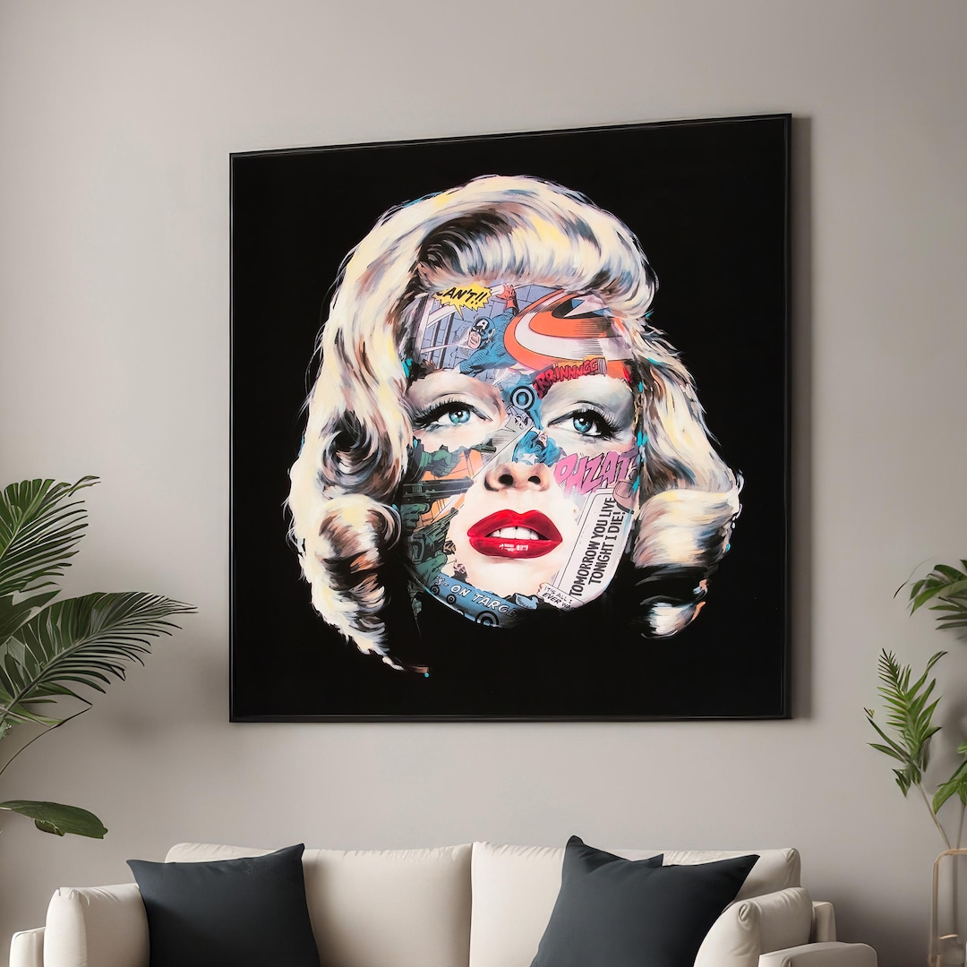 Pop Art Glamour Canvas Print - Comic Book Portrait - Retro Female Art ...