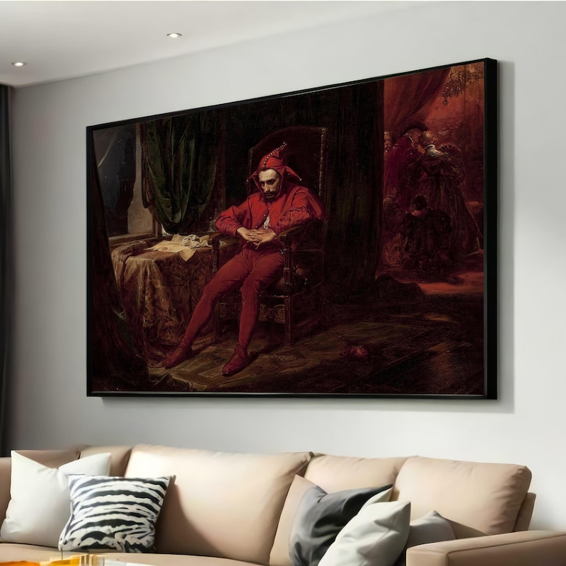 Jester Red Wall Art - Etsy