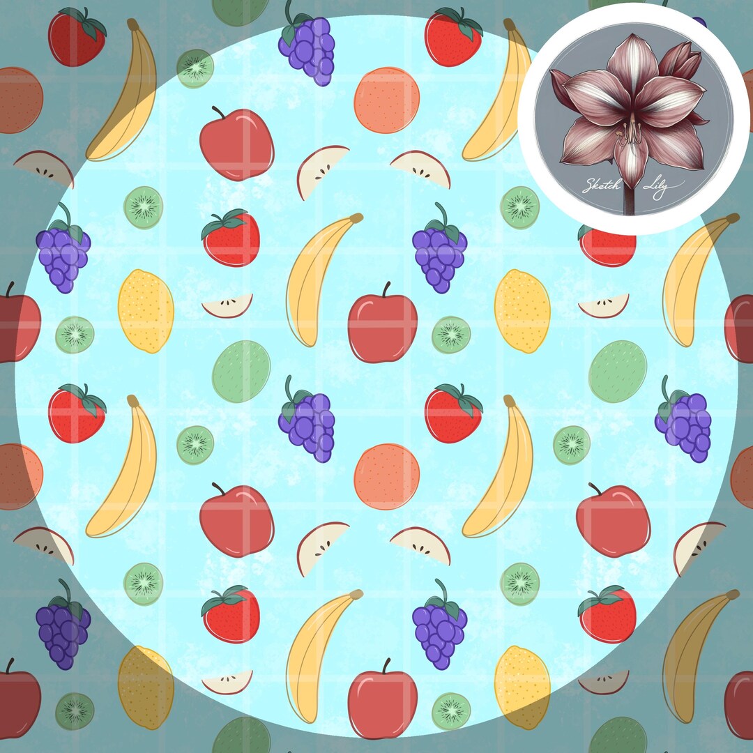 Fruit Splash 2 Pack Seamless Pattern Instant Digital Download - Etsy
