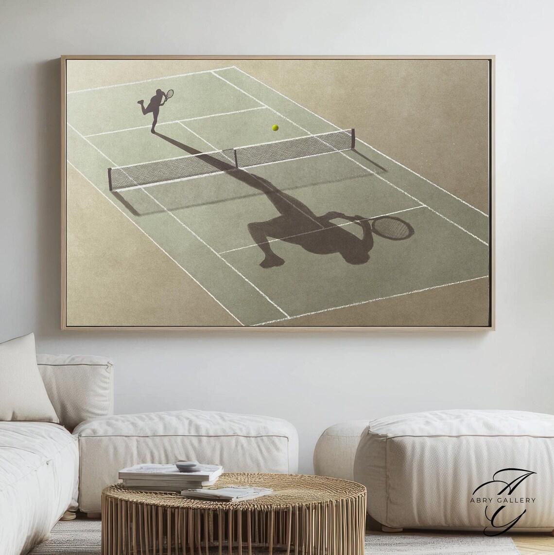Tennis Shadow Art Print: Modern Sports Wall Decor - Etsy