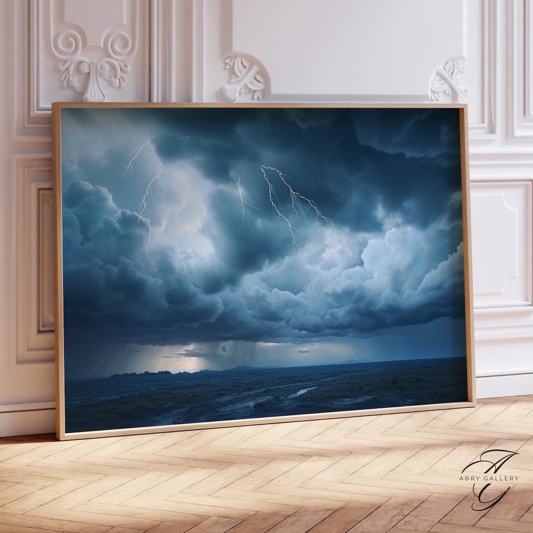Lightning Storm Photography Print: Dramatic Cloudscape Wall Art PAI22 ...