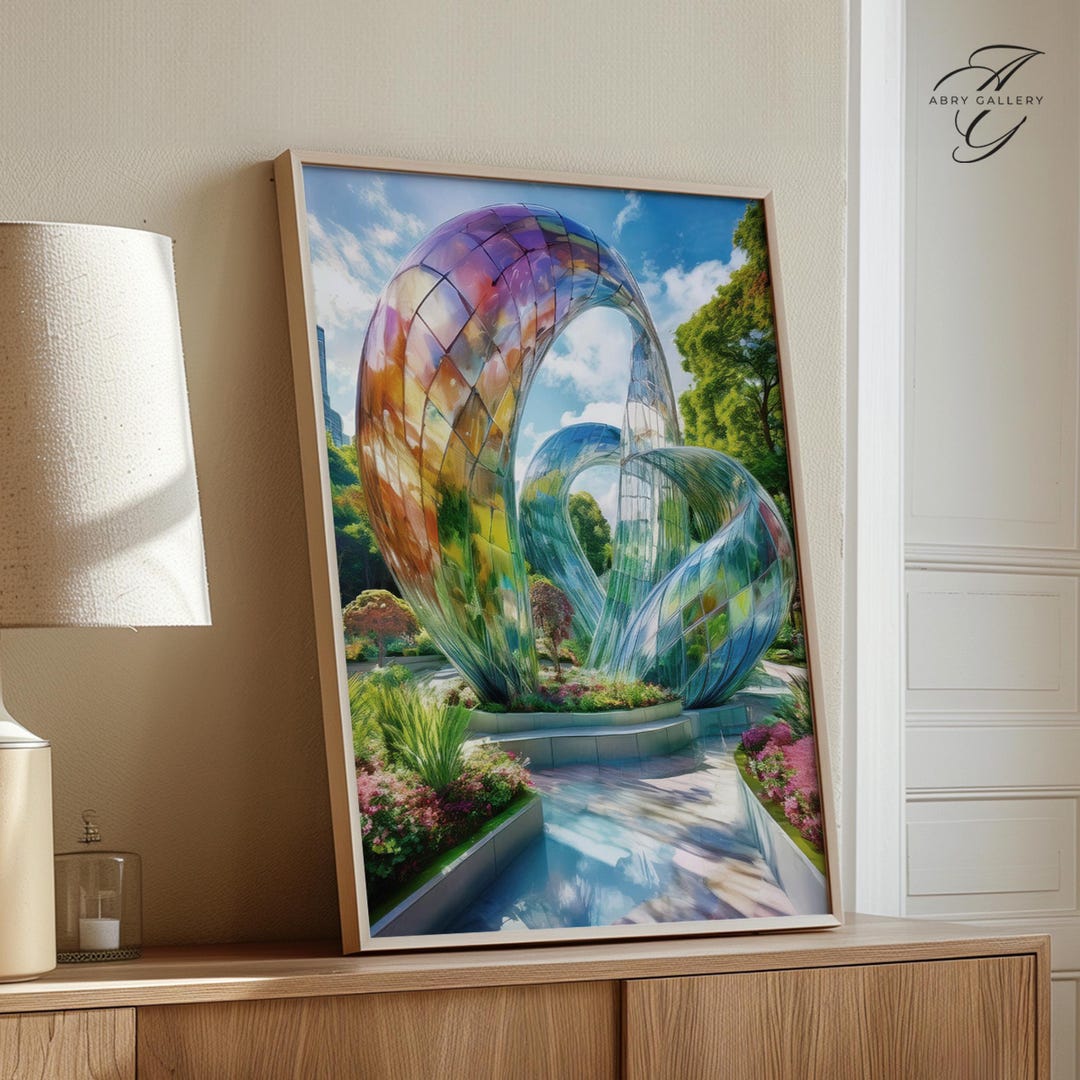 Chihuly Glass Garden Art Print, Seattle Landmark Poster, Vibrant Glass ...