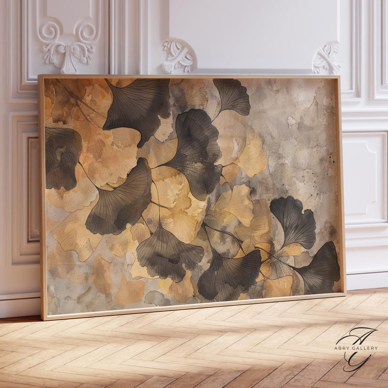 Ginko Leaves Wall Art - Etsy