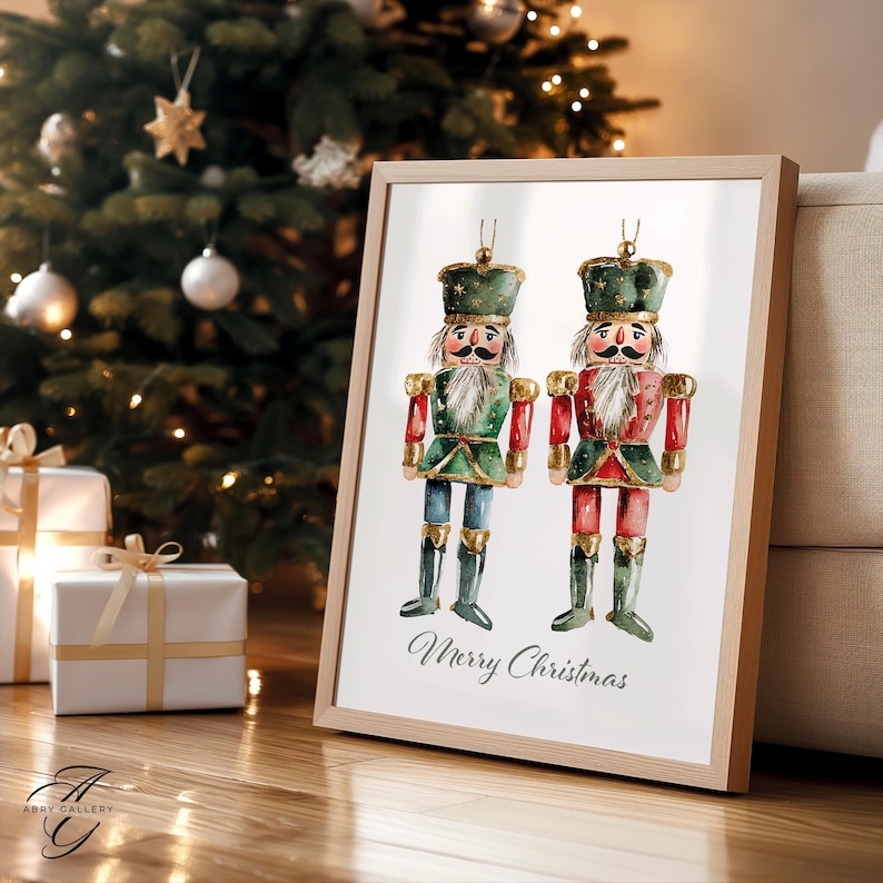 Christmas Nutcracker Print, Nutcracker Wall Art, Merry Christmas Wall ...