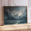 Thunderstorm Painting Lightning Strike Art Stormy Weather Painting ...