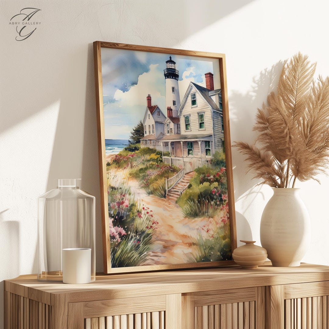 Cape May Lighthouse Art Print: New Jersey Coastal Wall Art - Etsy