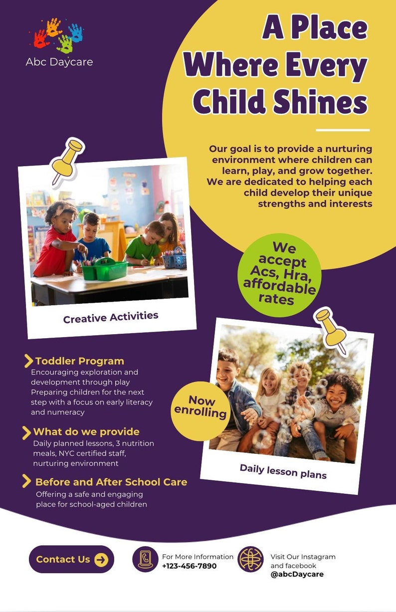 Daycare Flyer - Etsy